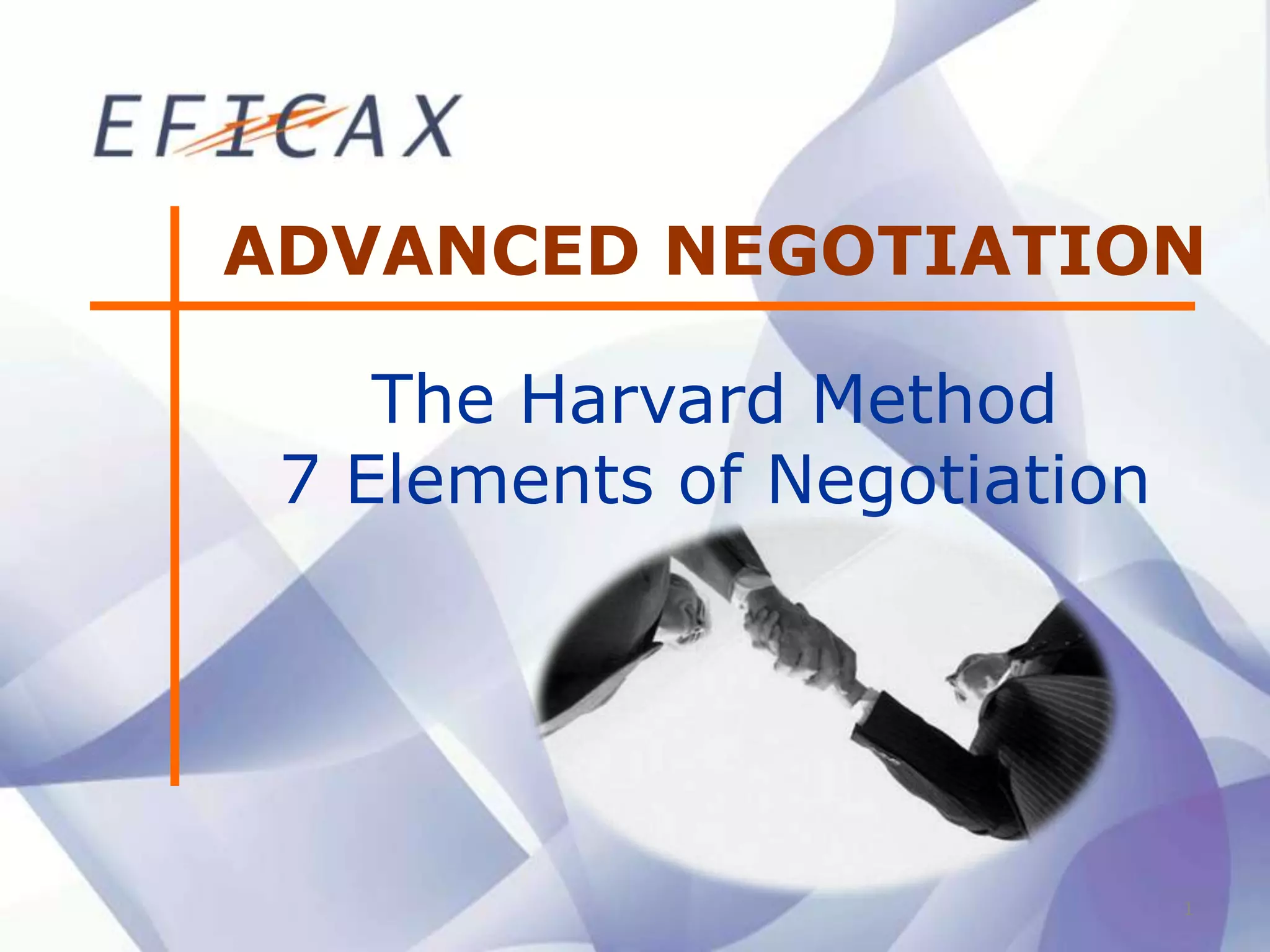 The Harvard Negotiation Method | PPTX