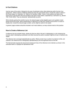Harvard referencing | PDF