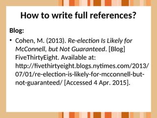 Harvard Anglia Referencing power point for researchers | PPT