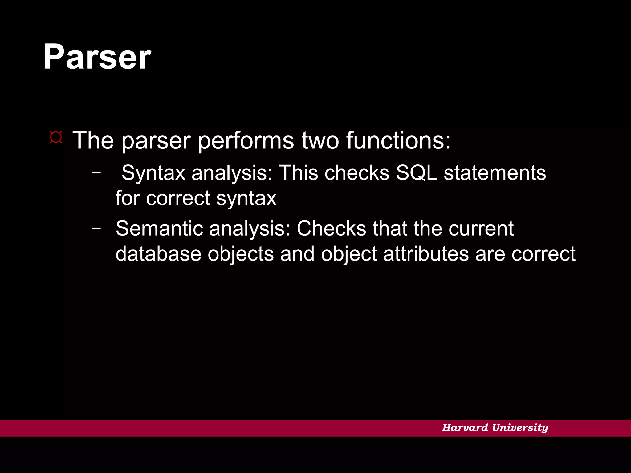 Harvard University database | PPT | Databases | Computer Software and ...