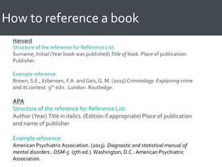 Harvard and APA referencing | PPTX