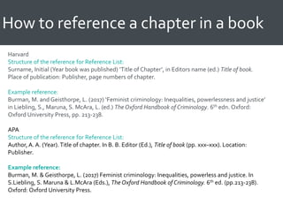 Harvard and APA referencing | PPTX