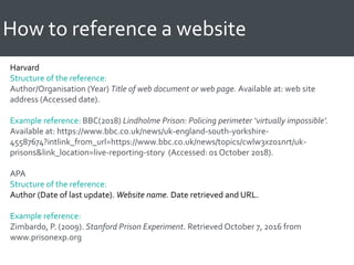 Harvard and APA referencing | PPTX