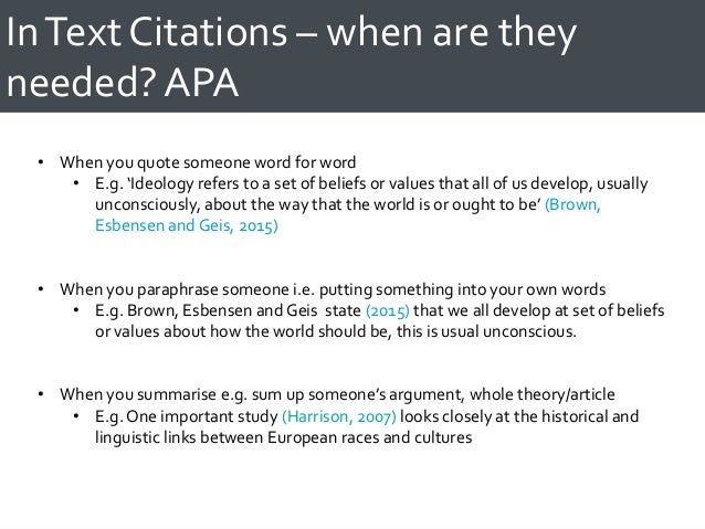 Harvard and APA referencing