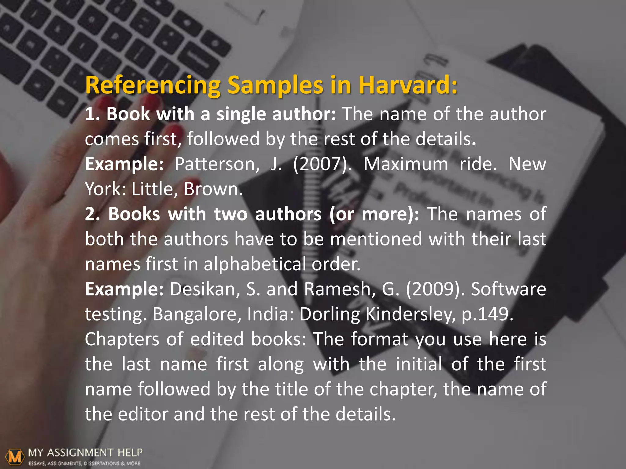 Harvard and mla referencing styles | PDF