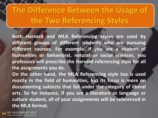 Harvard and mla referencing styles | PDF