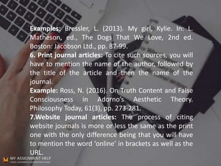 Differences Between Harvard And MLA Referencing Styles | PPTX