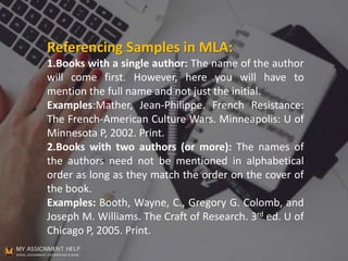 Differences Between Harvard And MLA Referencing Styles | PPTX