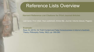 Harvard citation style | PPTX