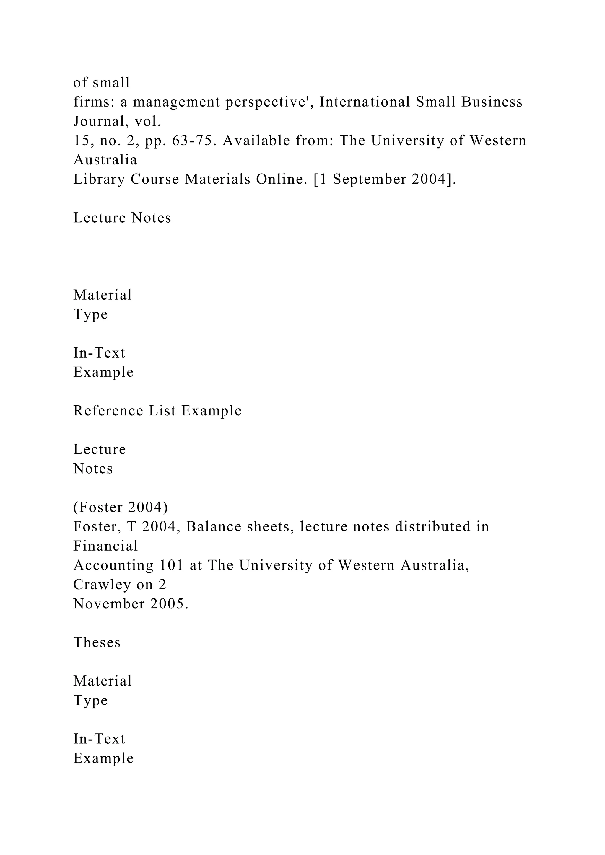 Harvard Citation Style Examples for UWA Material Types .docx