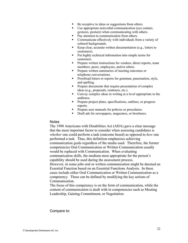 Harvard competency dictionary_complete | PDF | Resume Writing and Advice | Job Search