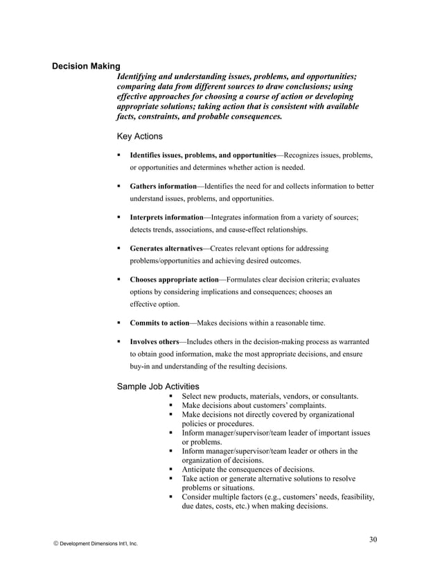 Harvard competency dictionary_complete | PDF | Resume Writing and ...