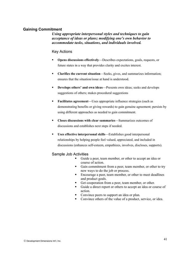 Harvard competency dictionary_complete | PDF | Resume Writing and ...