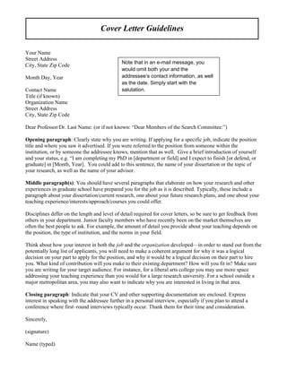 Harvard cover letters and Curriculum Vitae | PDF