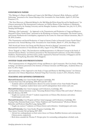 Harvard cover letters and Curriculum Vitae | PDF