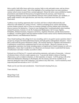 CV format and cover letters asper Harvard University | PDF