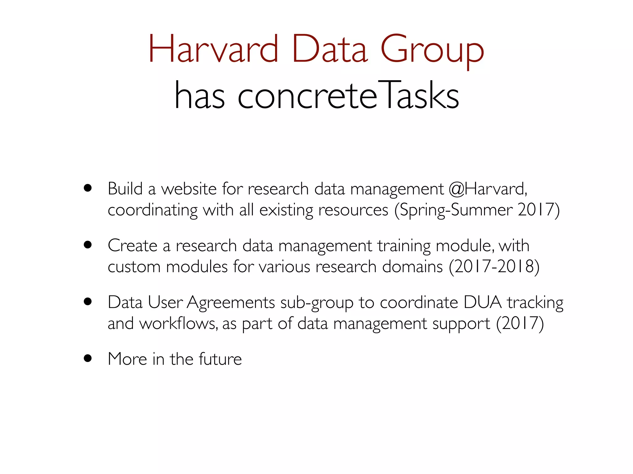 Research Data Management Harvard Ppt
