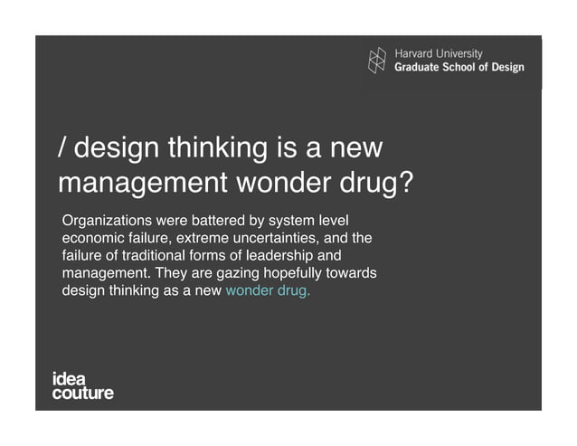 Harvard GSD Design Thinking Seminar- Idris Mootee (part 1of10) | PPT
