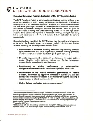 Harvard Eval Executive Summary Biff | PDF
