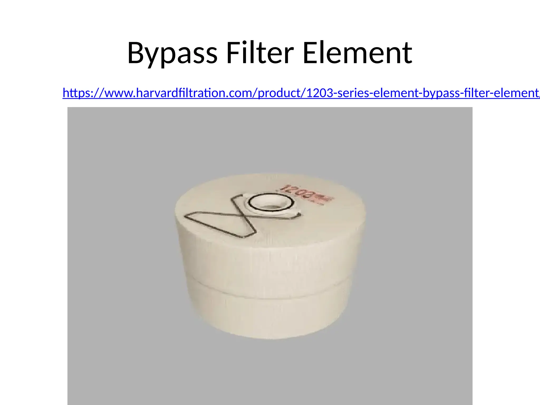 Bypass Filter Elements | High-Performance Filtration | Harvard ...