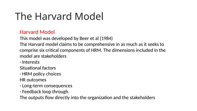 Harvard framework.pptx regarding Human resources | PPT