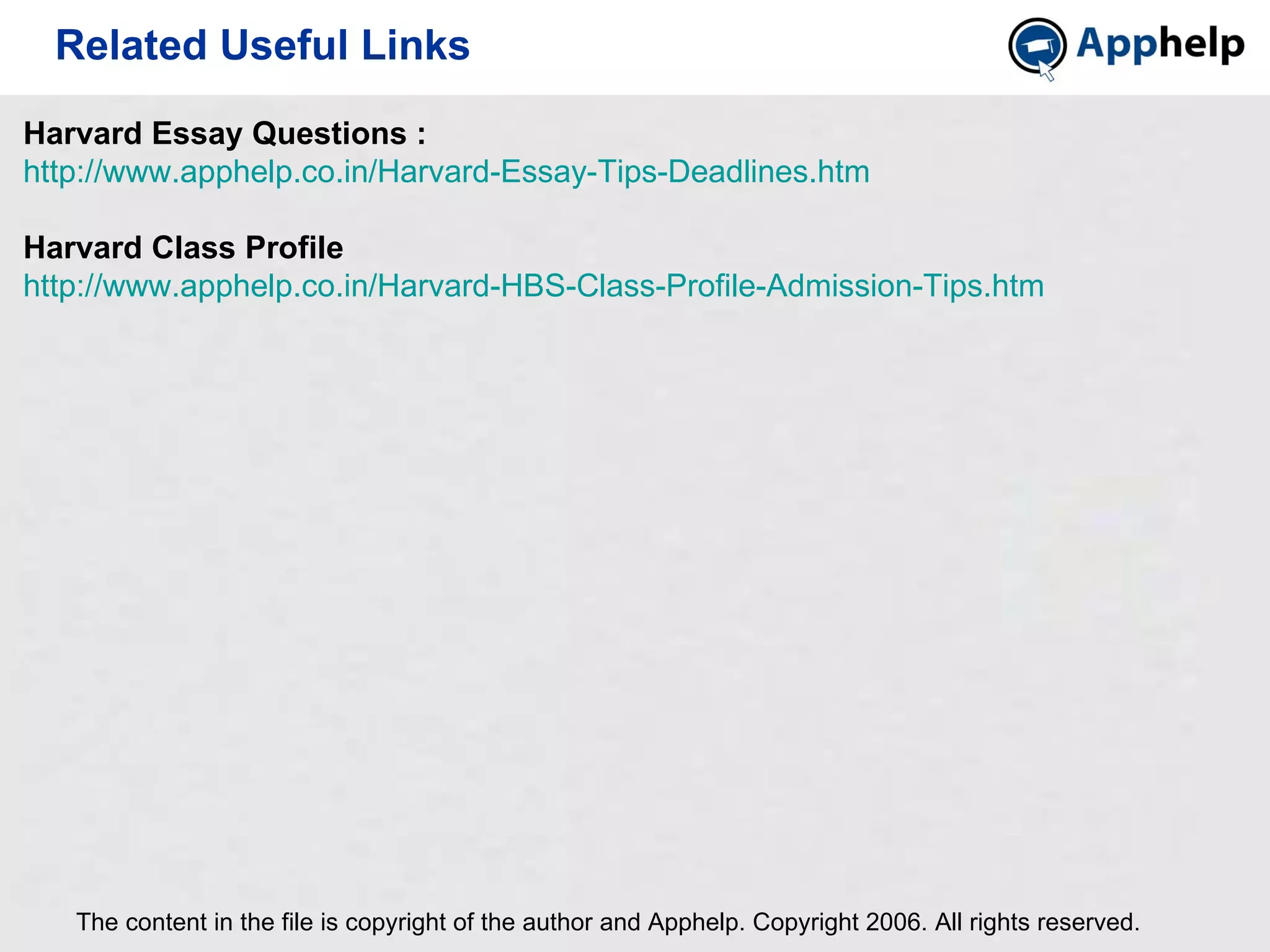 Harvard interview questions | PPT | Business | Business and Finance