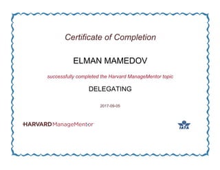 Harvard manage mentor certificates | PDF