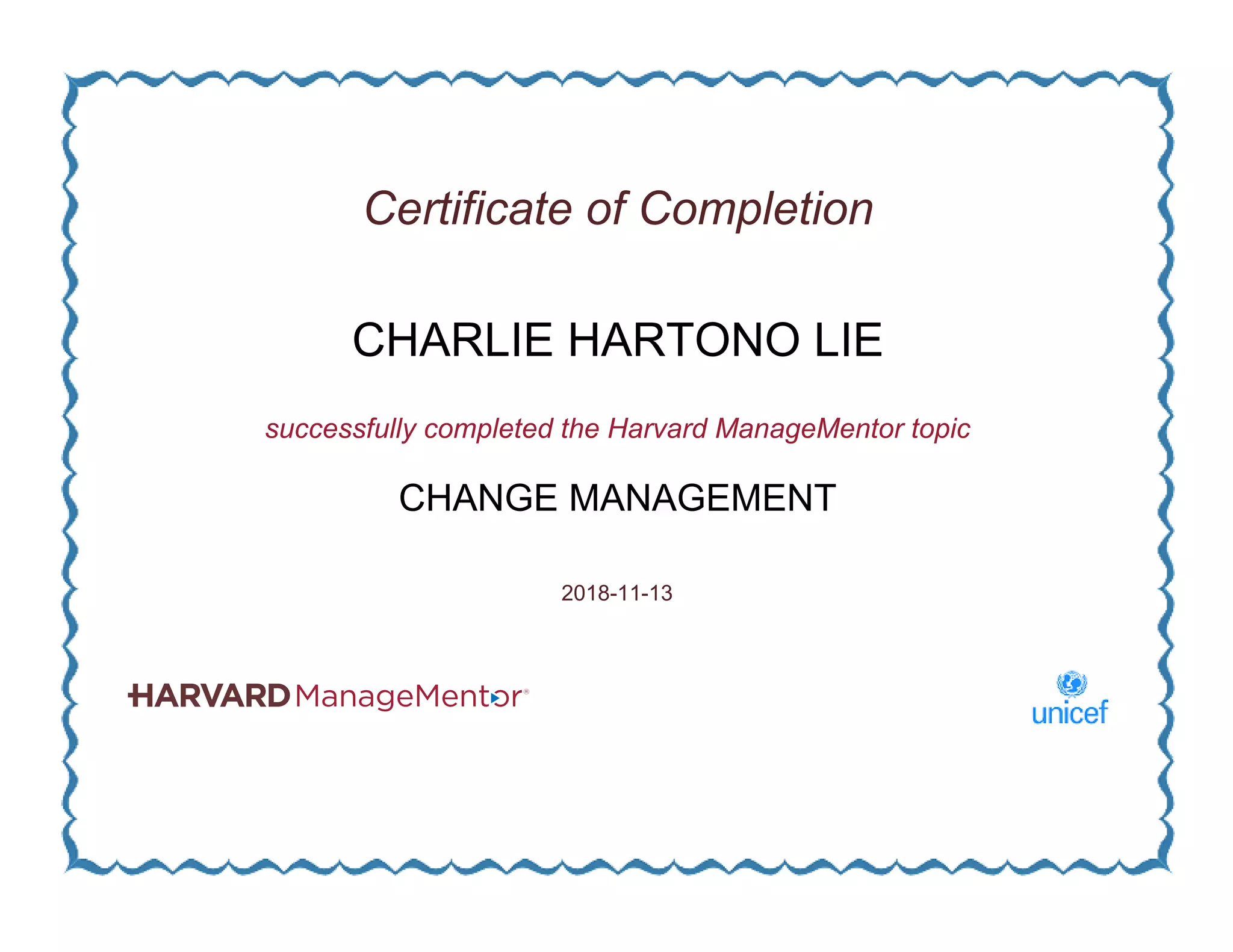 Harvard ManageMentor® Change Management - Charlie Hartono | PDF