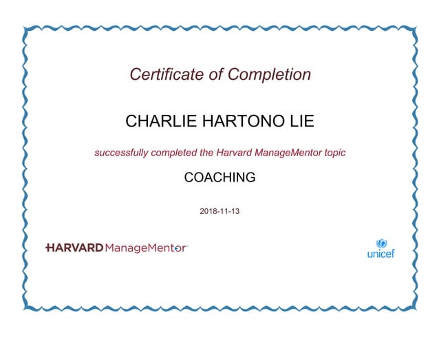 Harvard ManageMentor® Coaching Charlie Hartono | PPT