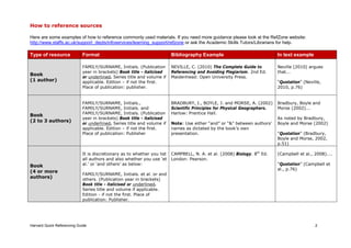 Harvard Quick Guide | PDF
