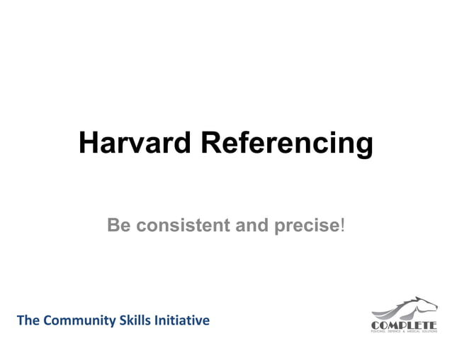 Harvard referencing | PPT