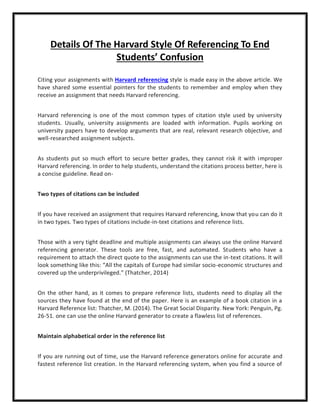 Harvard Referencing | PDF