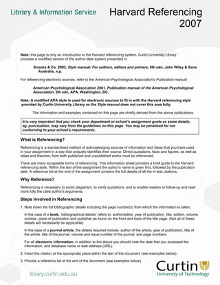 Harvard referencing 2007 | PDF
