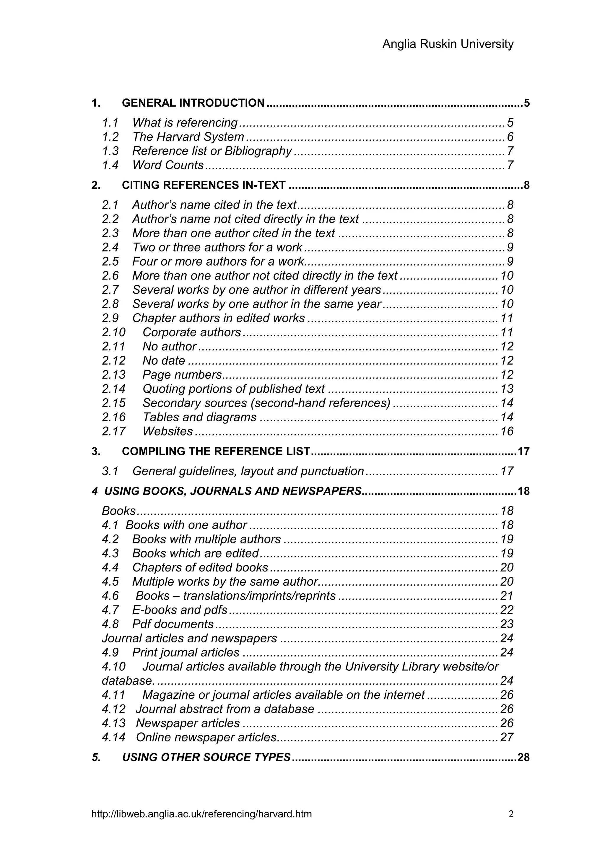 Harvard Style of Referencing 2015 | PDF