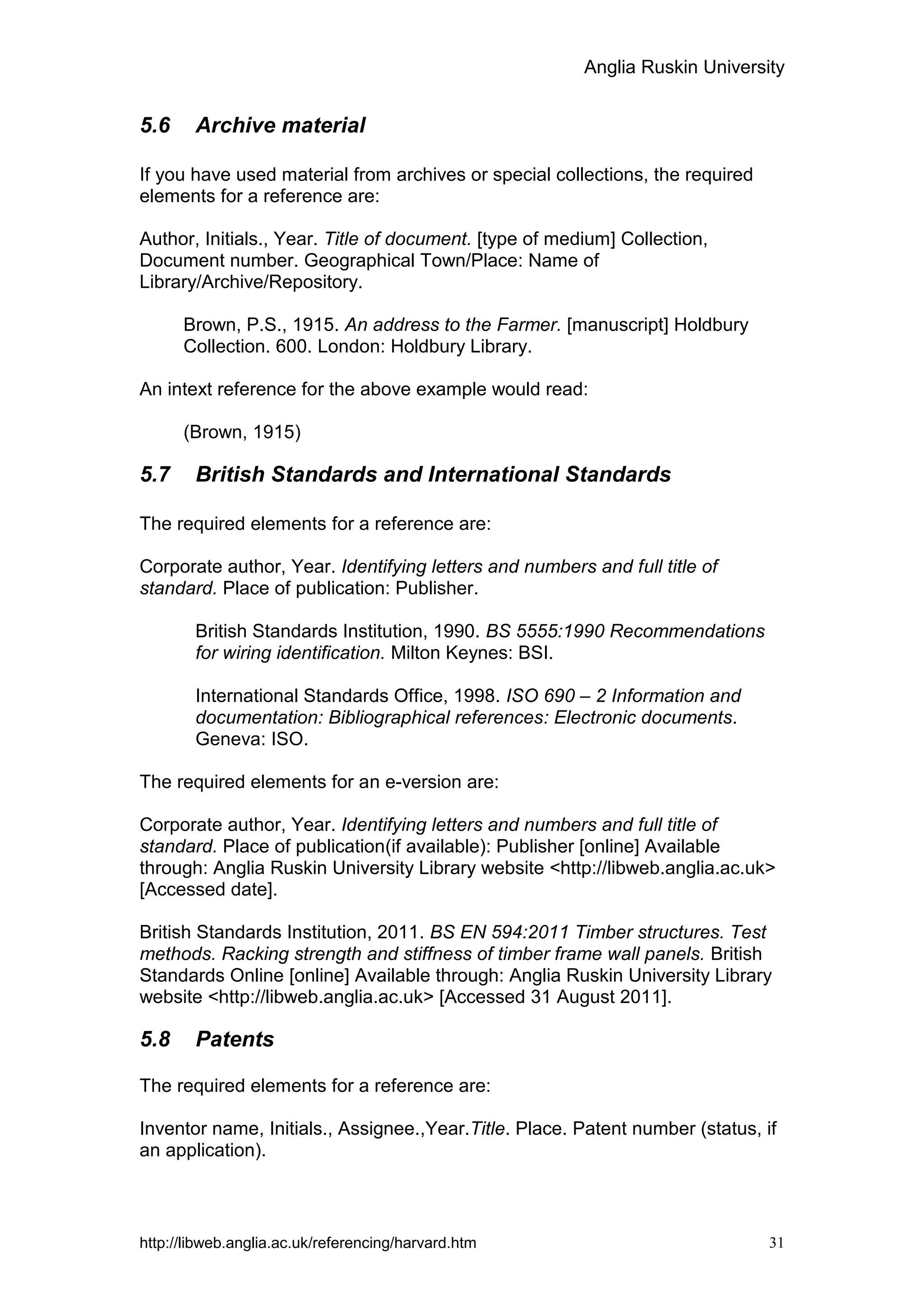 Harvard Style of Referencing 2015 | PDF