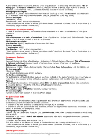 Harvard referencing examples | PDF