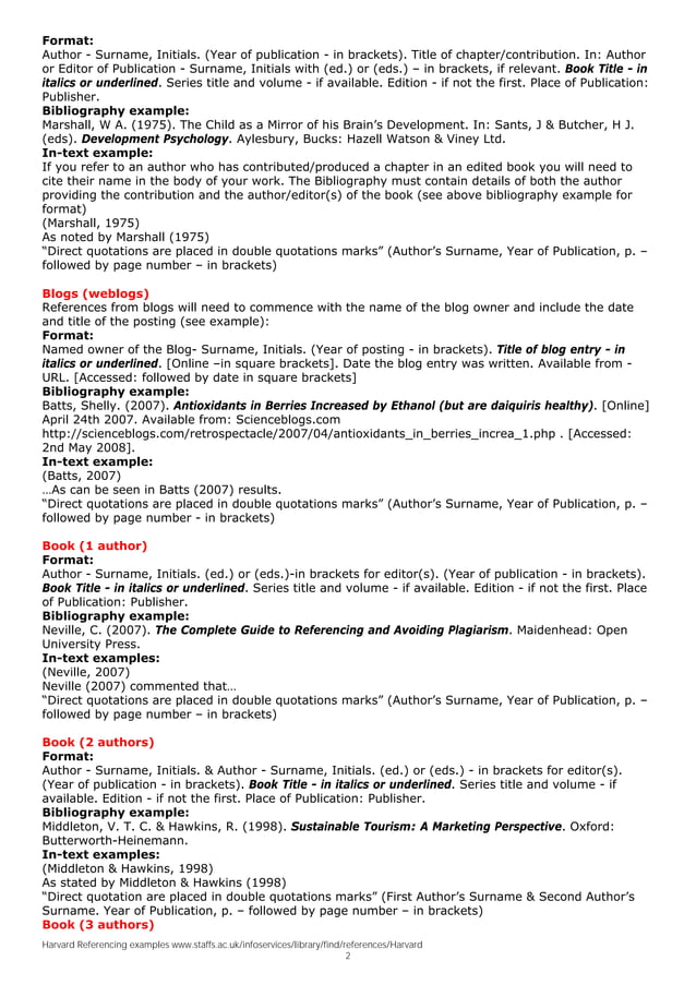 Harvard referencing examples | PDF