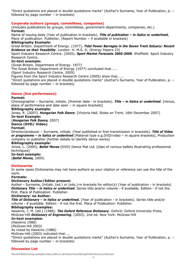 Harvard referencing examples | PDF