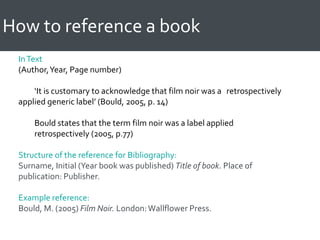 Harvard referencing media arts | PPTX