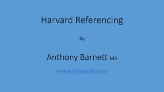 Harvard referencing powerpoint | PPTX | Video Production | Content ...