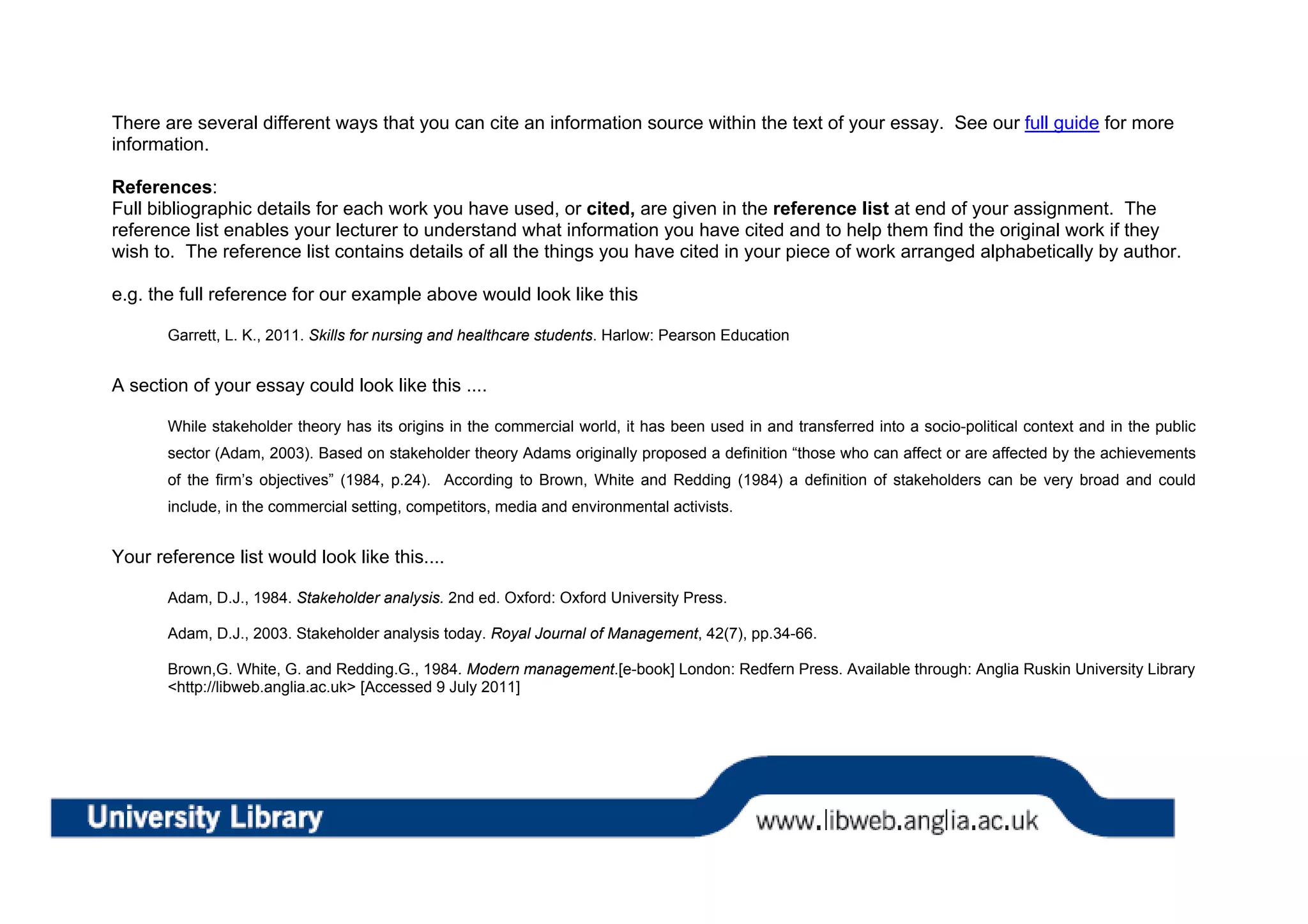 Harvard referencing quick guide | PDF