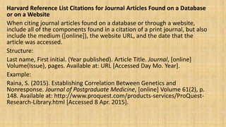 Harvard referencing style | PDF