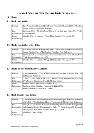 Harvard referencing style | PDF