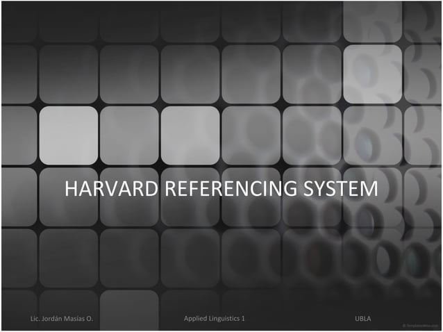 Harvard referencing system | PPT | Education