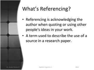 Harvard referencing system | PPT