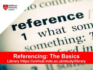 Harvard Referencing: The basics (2022) | PPTX | Databases | Computer Software and Applications