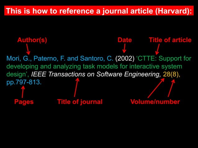 Harvard Referencing: The basics (2022) | PPTX | Databases | Computer Software and Applications