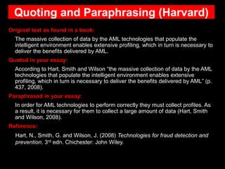 Harvard Referencing: The basics (2022) | PPTX | Databases | Computer Software and Applications