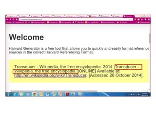 How to reference books websites Harvard Style PPT