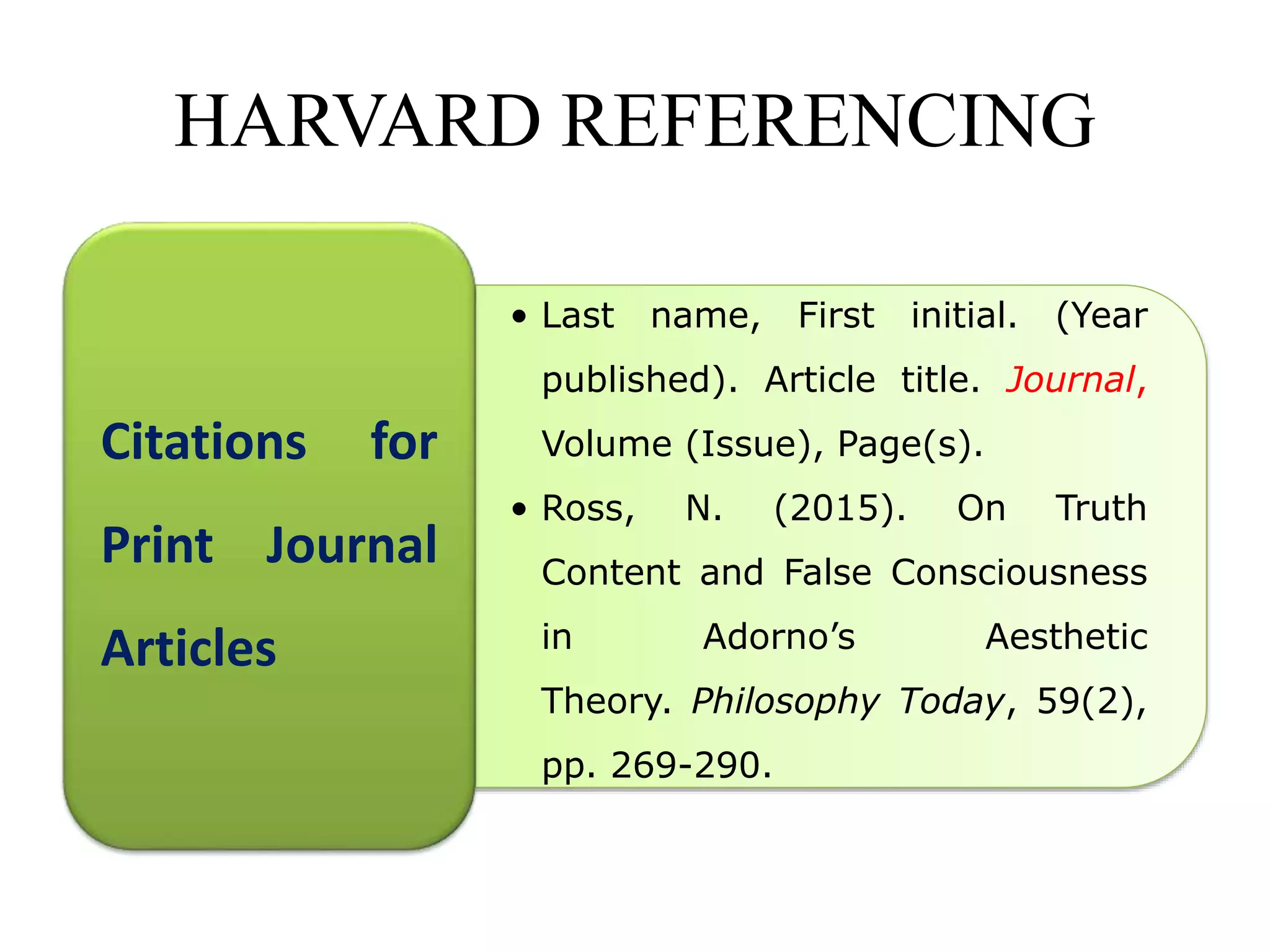 Harvard style of reference | PPTX